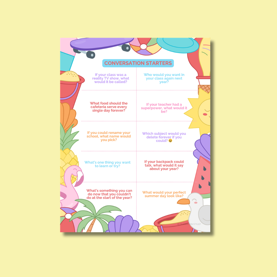 Summer Conversation Starters – Celebration Stylist