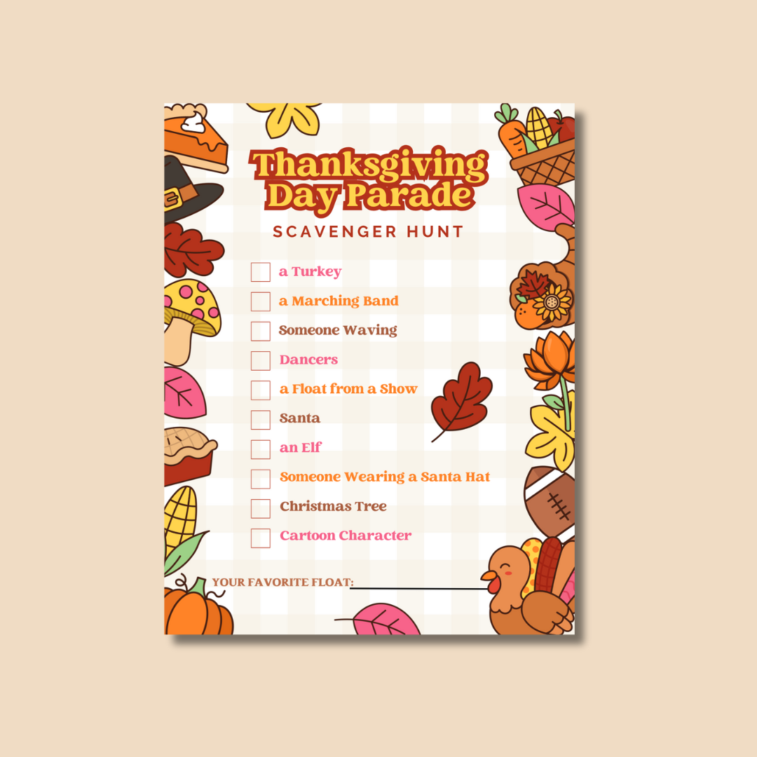 Thanksgiving Parade Scavenger Hunt – Celebration Stylist