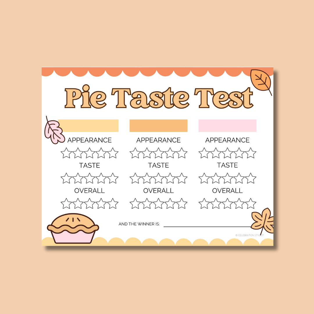 Pie Taste Test – Celebration Stylist