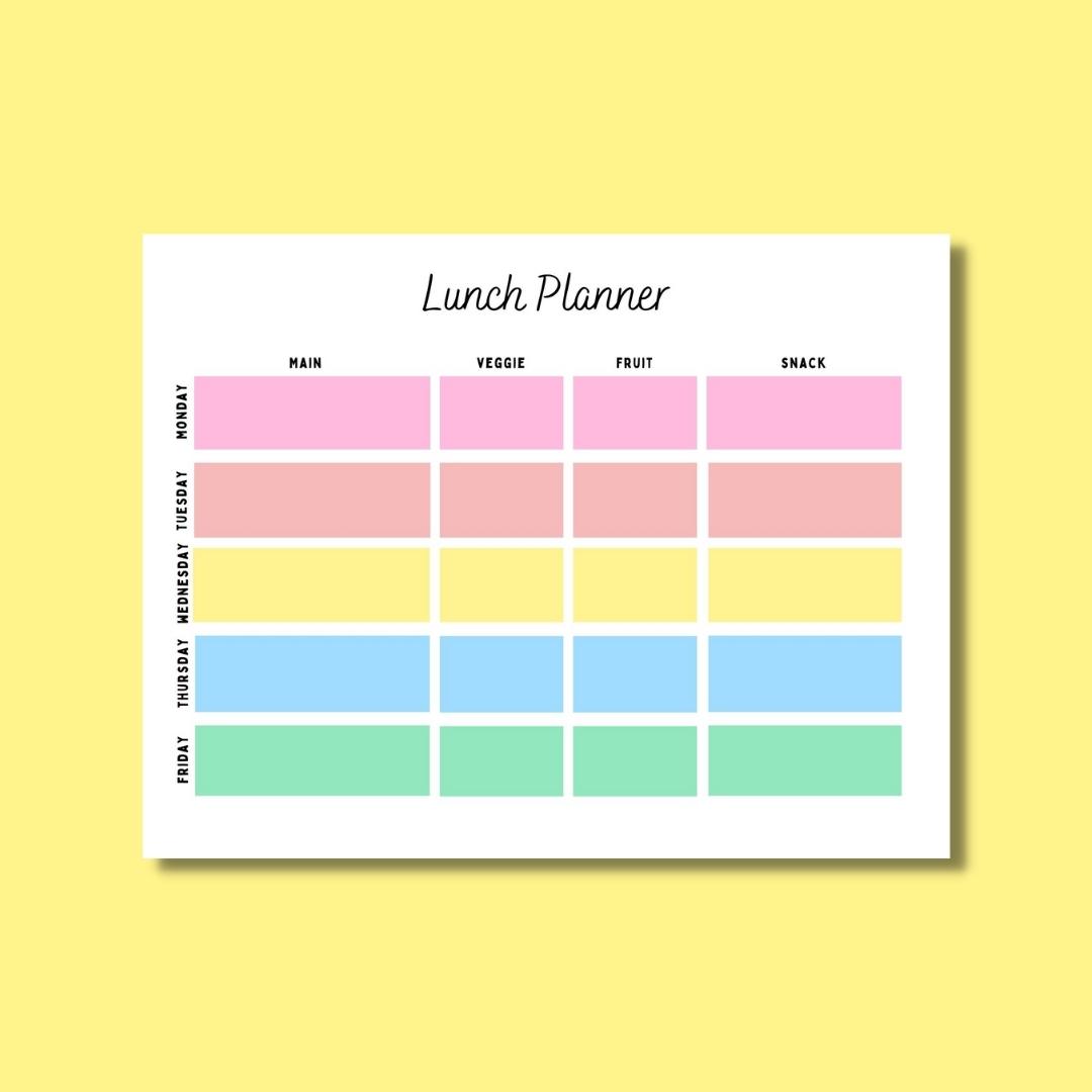 Lunch Planner – Celebration Stylist